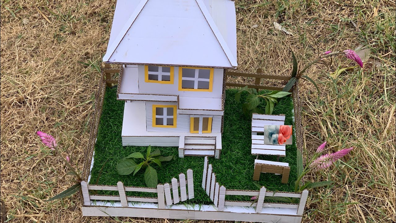 Single villa, how to make a house from paper, easy, creative And ...