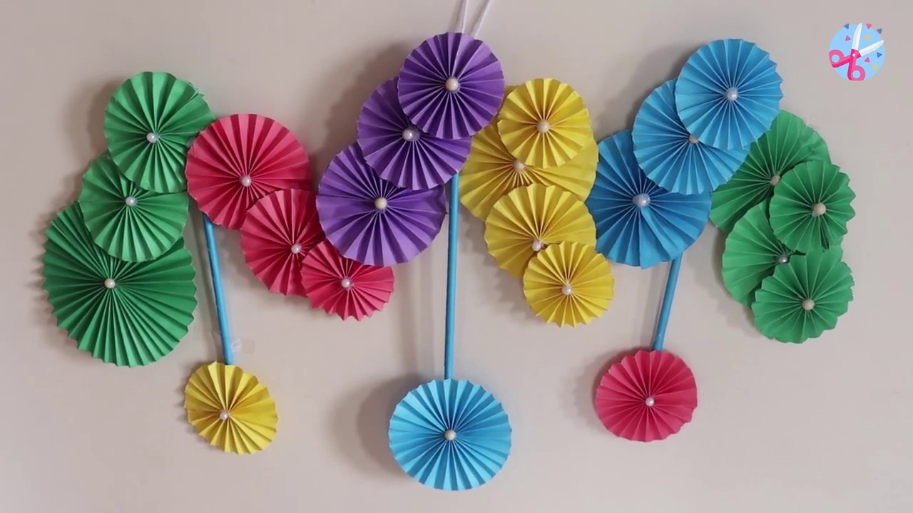 Wall Decoration Craft Idea | Paper Wall Decoration | The Smart Crafts ...