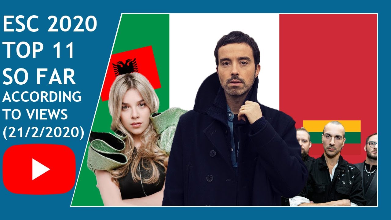 ESC 2020 - TOP 11 (ACCORDING TO VIEWS) (21/2/2020) - YouTube