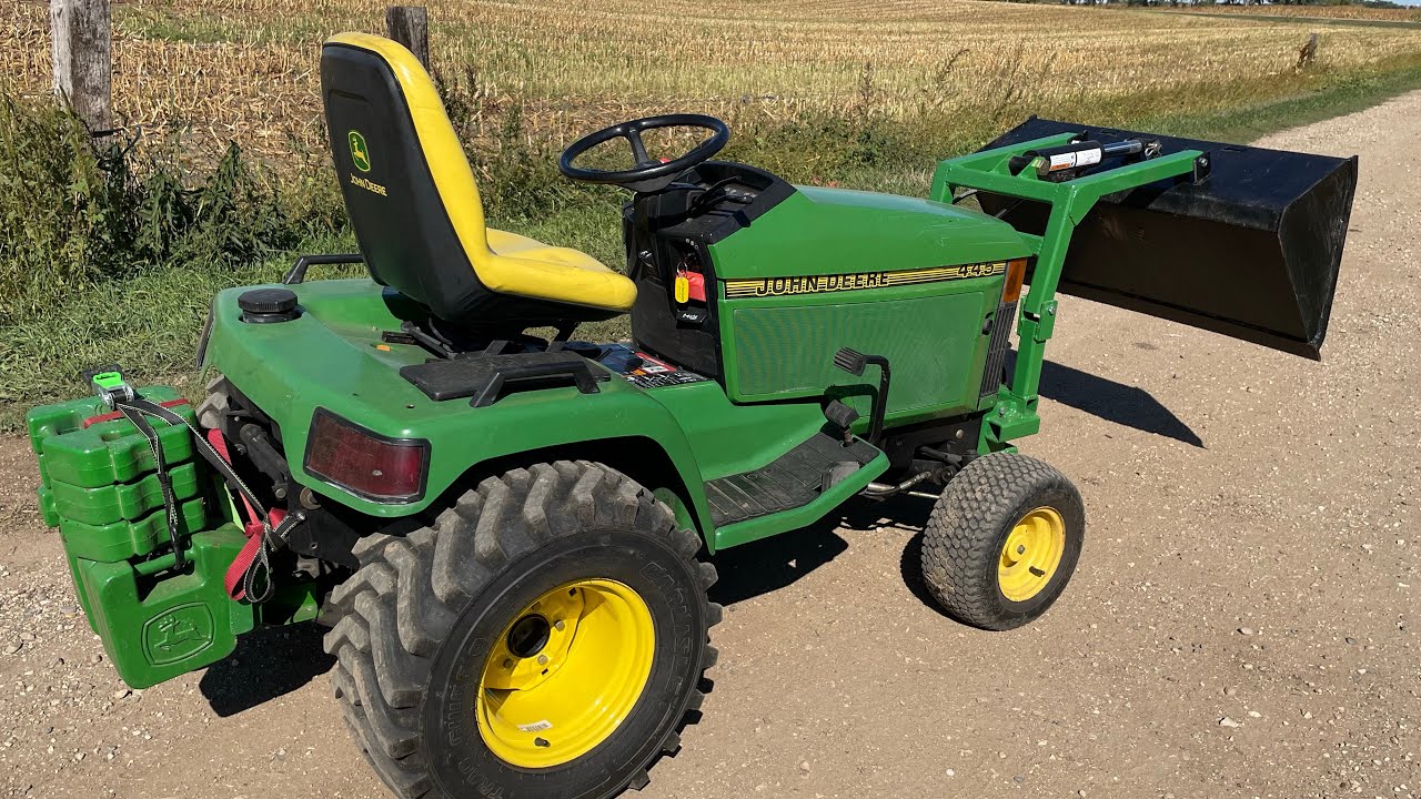 Homemade Bucket Loader For The 425 445 455 John Deere Tutorial YouTube
