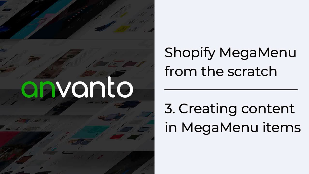 Shopify Mega Menu from the scratch. 3. Creating content in MegaMenu ...