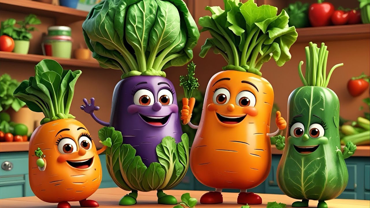 The Vegetables Song | Learn Vegetables Nursery Rhymes | Baby Songs ...