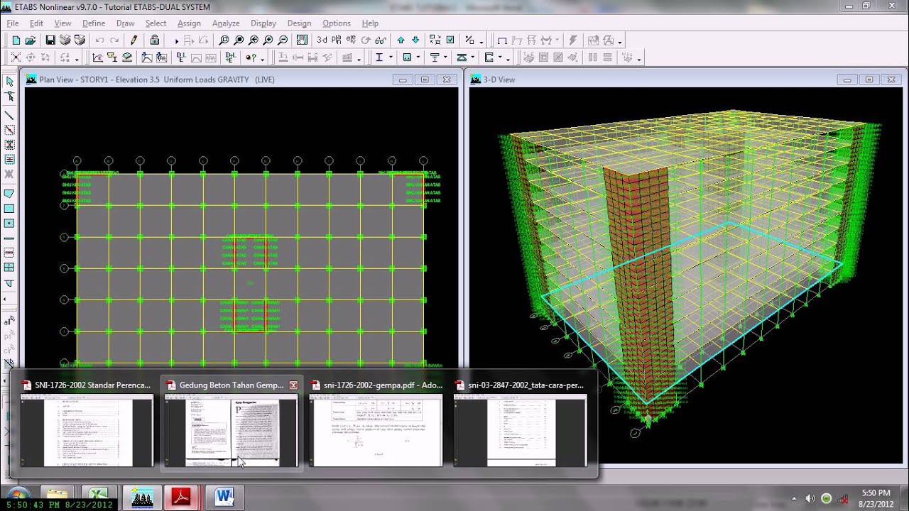 2 3 ETABS Live Loads Reduction Factor - YouTube