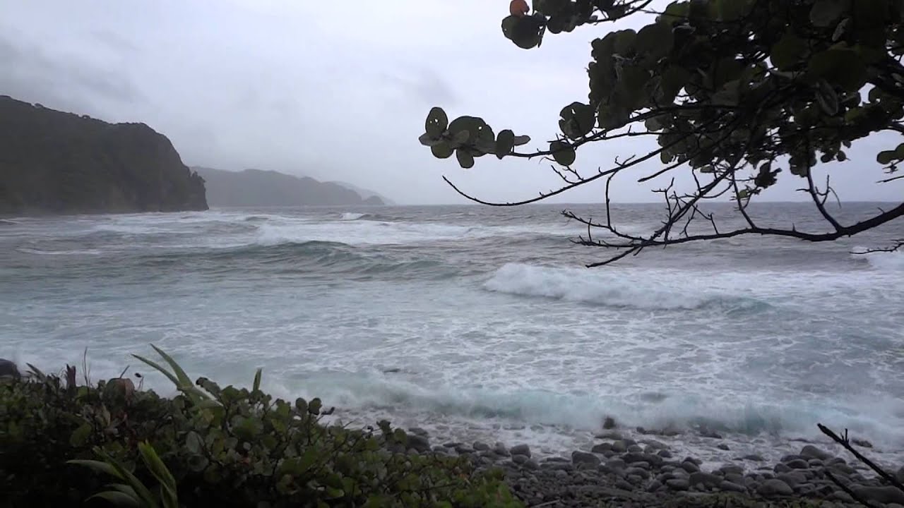 Dominica: rocky ocean beach view - YouTube