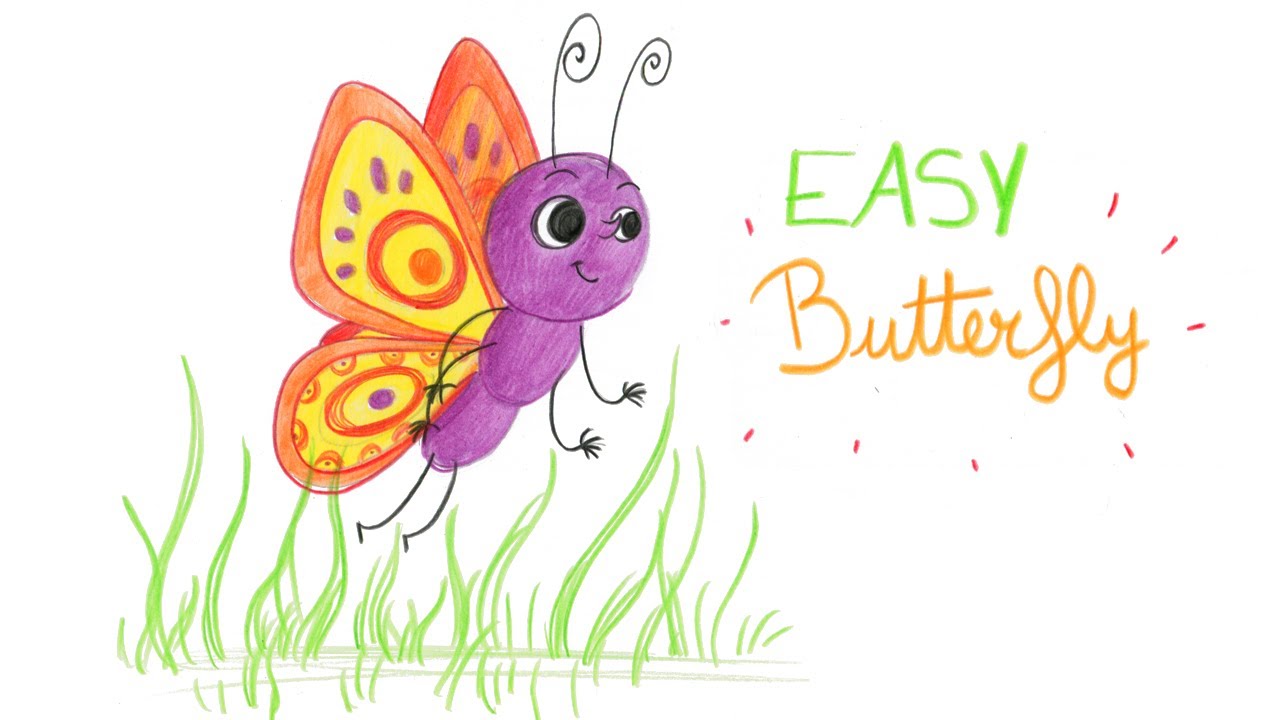HOW TO DRAW A BUTTERFLY (EASY WAY) / COMMENT DESSINER FACILEMENT UN ...