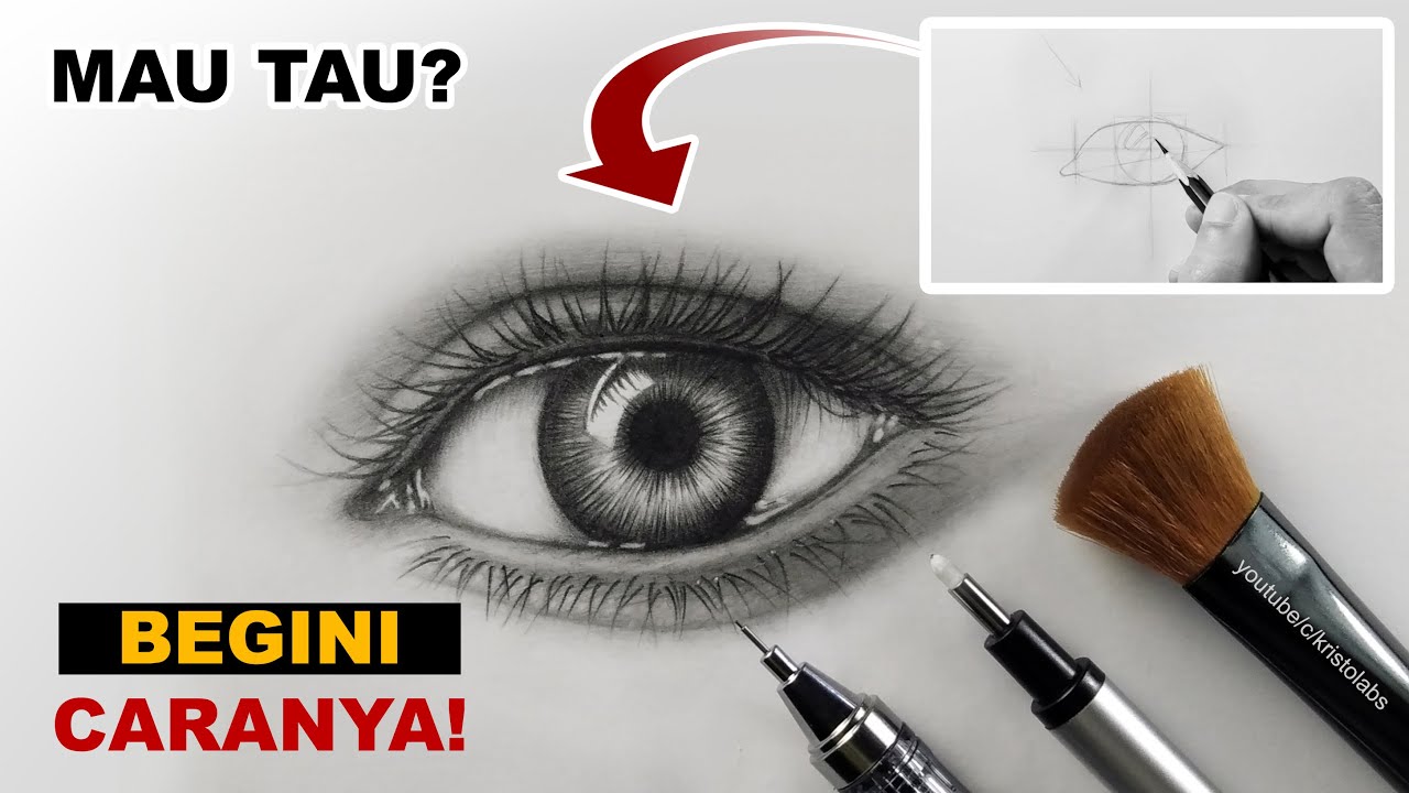 Tutorial Cara Menggambar Mata dengan Pensil | How to Draw a Realistic ...