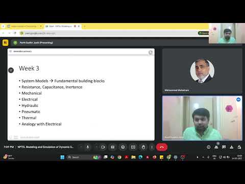 NPTEL Modelling and Simulation of Dynamic Systems Week 3 Problem Solving Session - YouTube