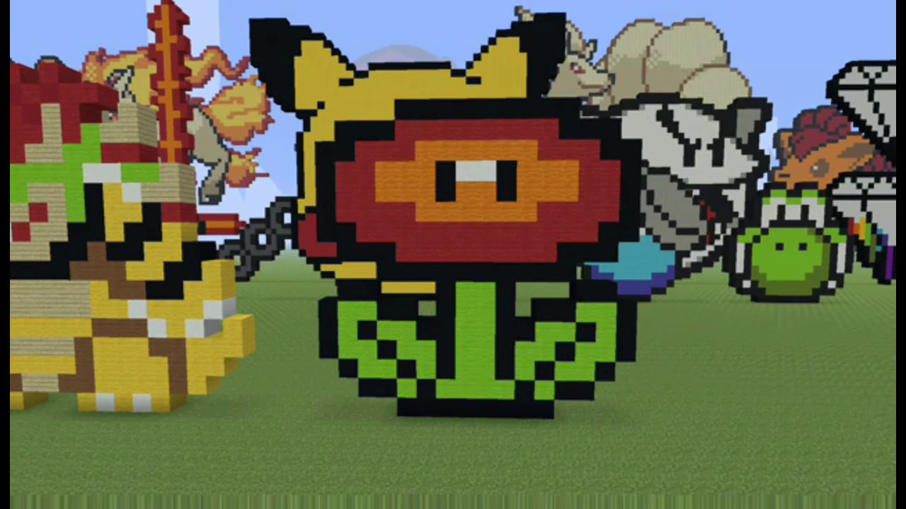 Lets build tutorial Super Mario Fire Flower pixelart - YouTube