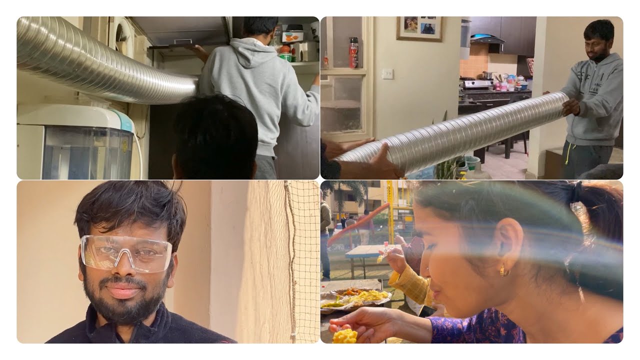 We installed Chimney pipe and bird-net in our balcony #diy - YouTube