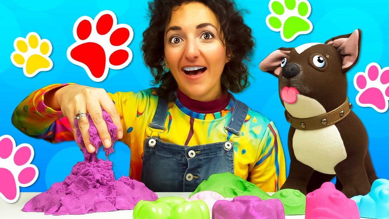 Giochi con la sabbia per bambini con il cane giocattolo Cioccolata ...