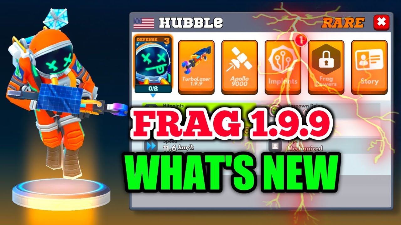 FRAG Pro Shooter 😍 New Update 1.9.9 New Character Hubble Card's Details ...