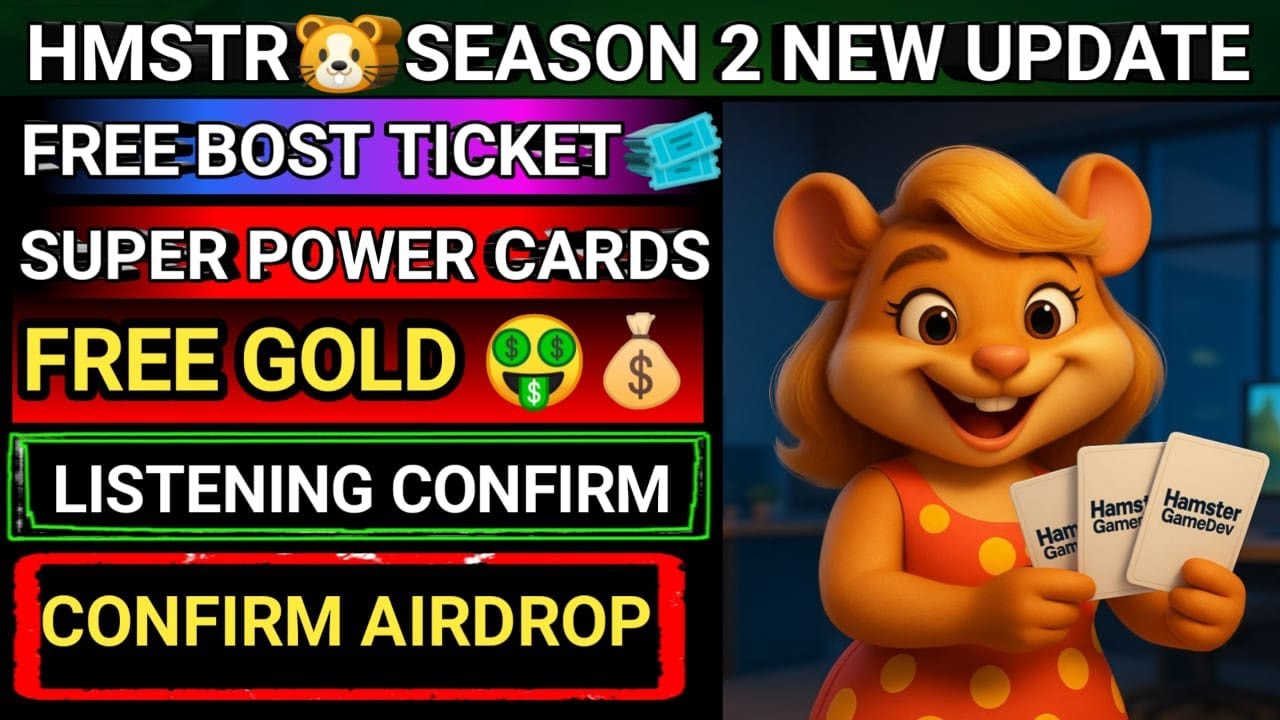 Hamster season 2 Free bost tickets /hamster super power cards/hamster ...