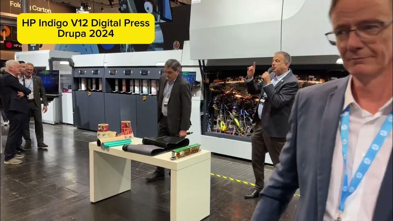 HP Indigo V12 Digital Press demonstration at Drupa 2024 - YouTube