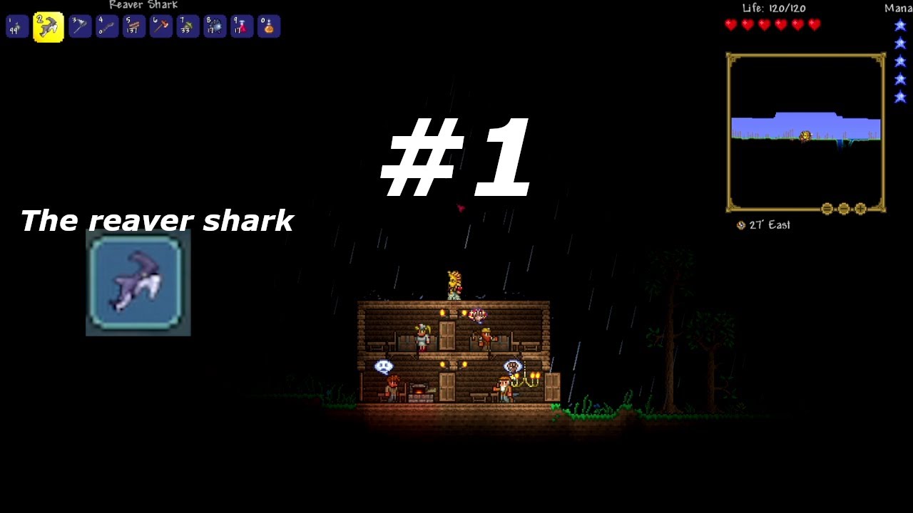 WE GOT THE REAVER SHARK! Terraria #1 - YouTube