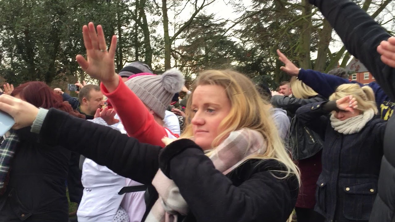 People perform a dab in memory of Daniel Harris - YouTube