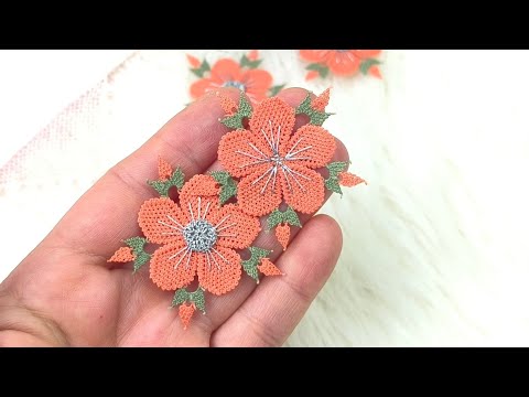 İğne oyası çiçek damar yapımı #artwork #crochet  #needlework #needlelace #knittig #diy #iğneoyası
