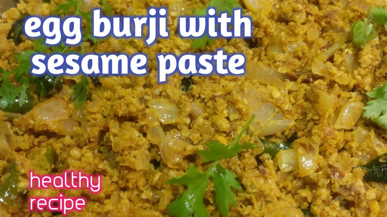 Egg Bhurji With Sesame Paste | Egg Porutu Nuvvulu Paste | Anda Bhurji ...