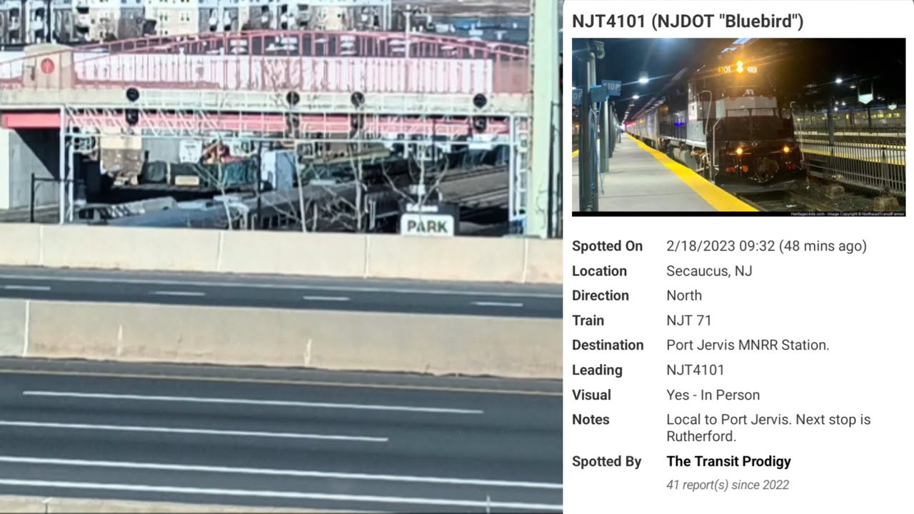 NJDOT #4101 Leads the Port Jervis Line #71! - YouTube