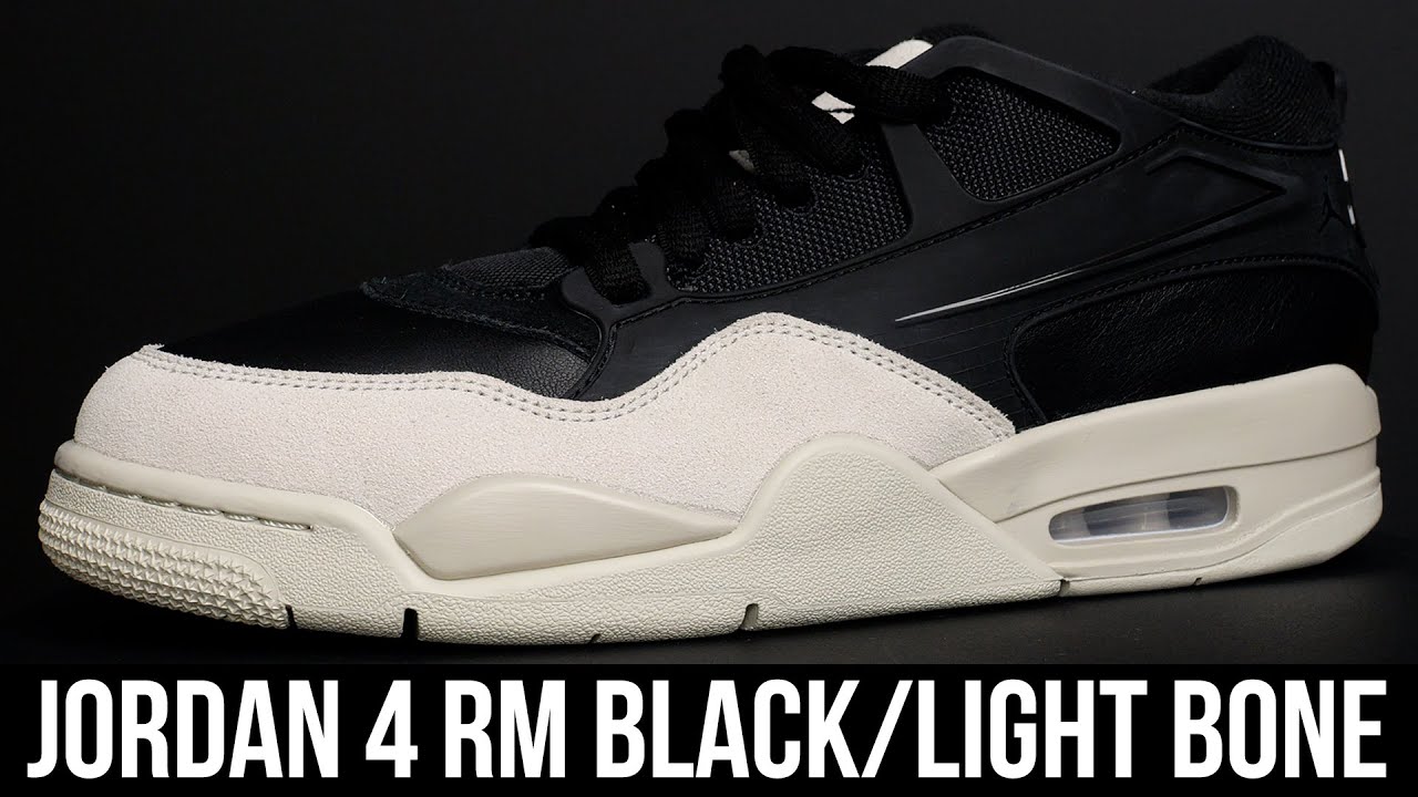 A Quick Look At The Jordan 4 RM Black/Light Bone - YouTube