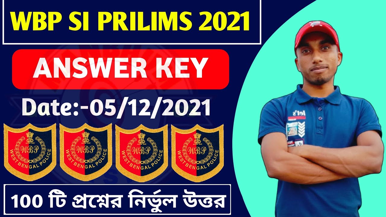 WBP SI ANSWER KEY 2021 - YouTube