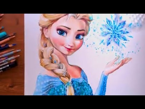 How to draw Elsa Frozen drawing step by step - YouTube