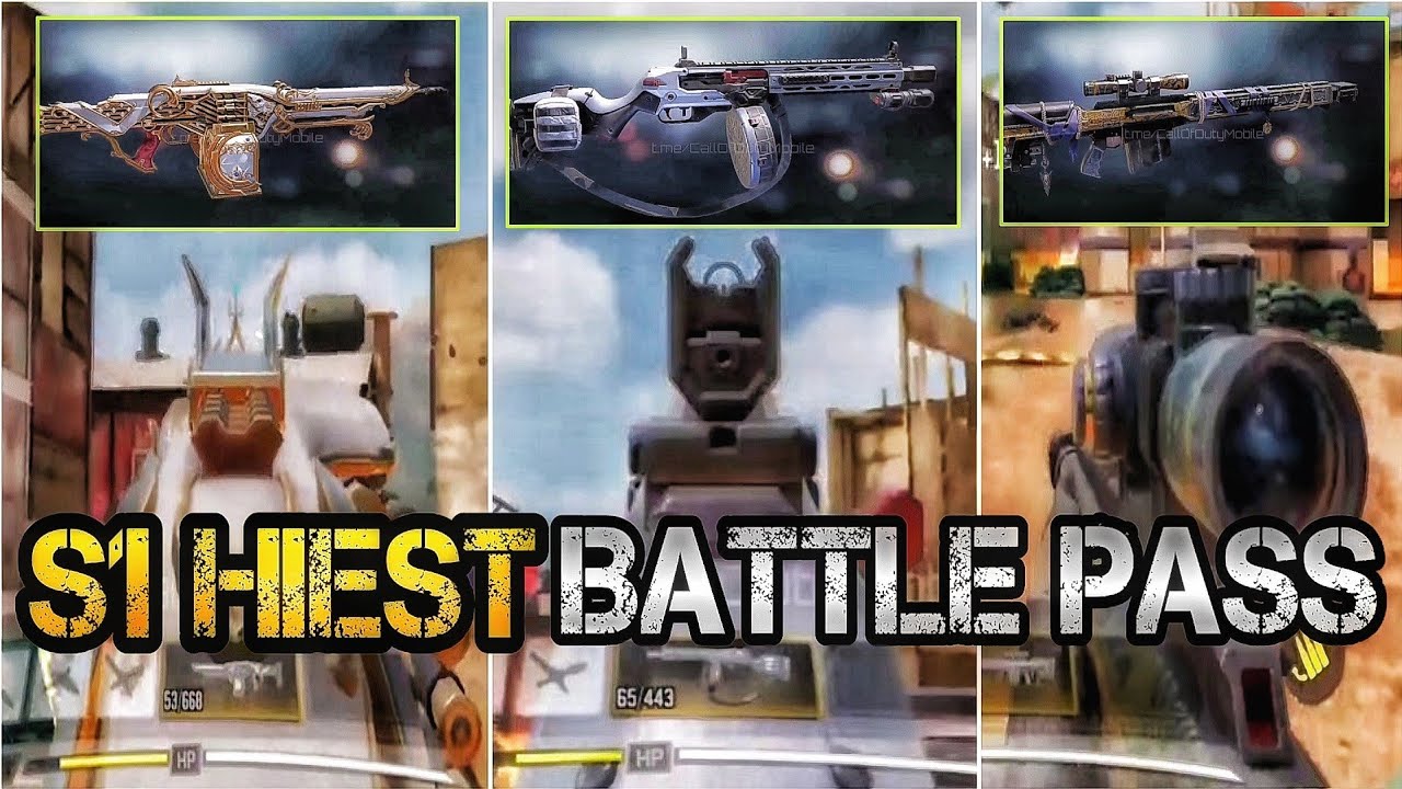 Season 1 Hiest Battle Pass ALL Guns Showcase & Gameplay Leaked Cod ...