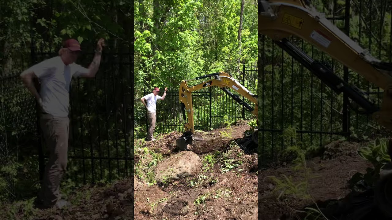 Digging up a backyard part 2 - YouTube