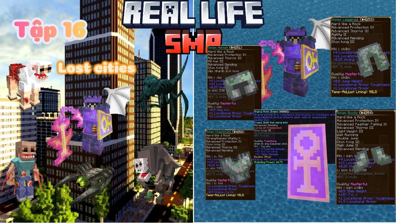 MINECRAFT REAL LIFE SMP TẬP 16: BẤT ỔN DƯỚI LOST CITIES VÀ MÌNH SỞ HỮU ...