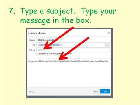 How to Send a Canvas Message - YouTube
