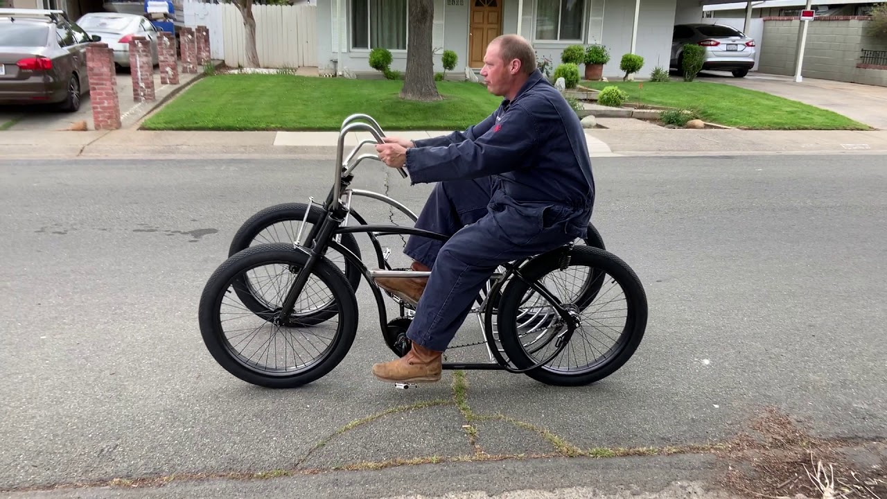 Social Tandem Made From Two Basman Bicycles - YouTube