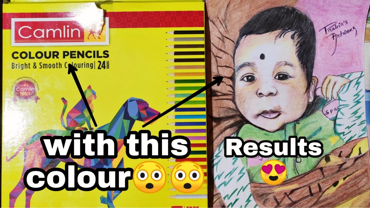 #PrabinNathArt Portrait drawing of my cute nephew with Camlin colour ...
