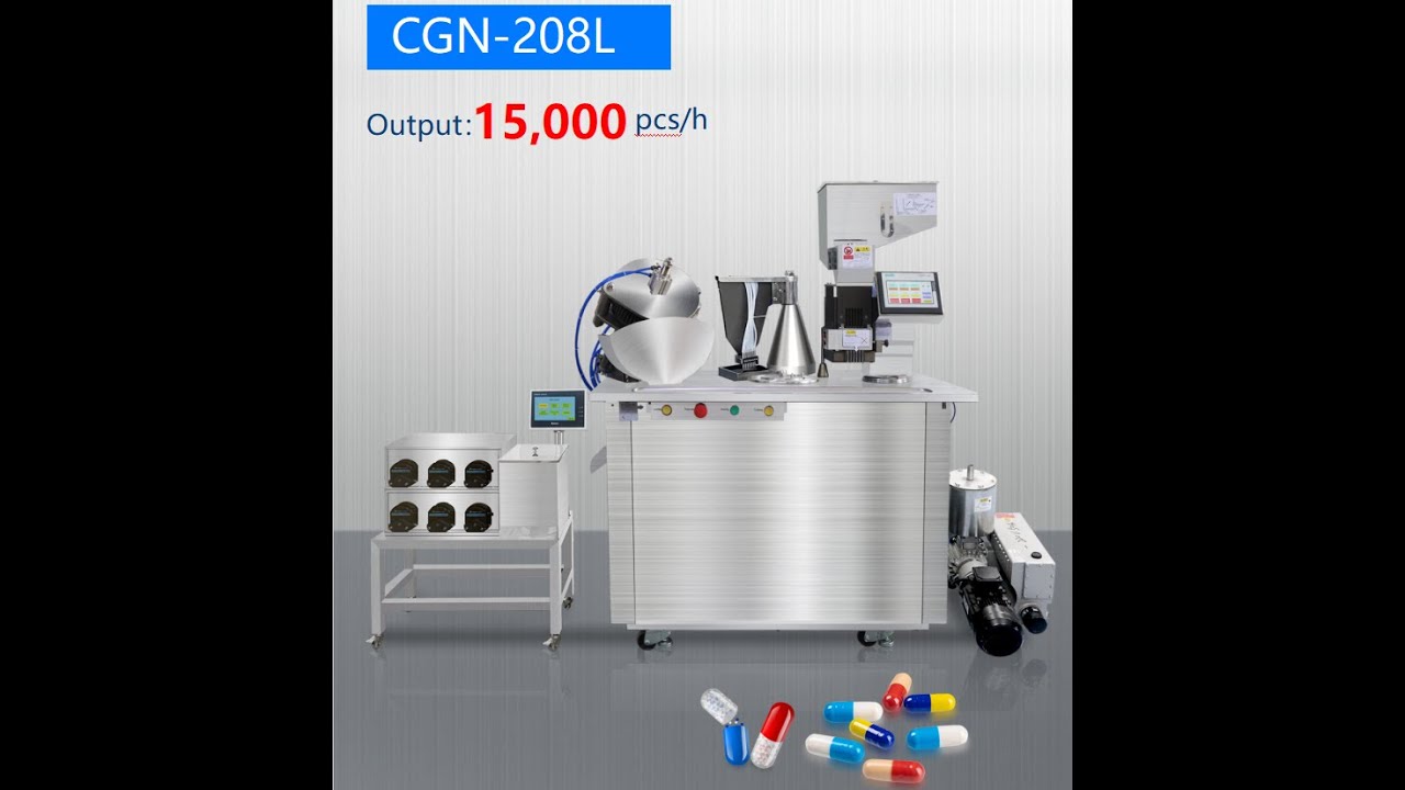 CGN-208L Semi auto capsule liquid filling machine - YouTube