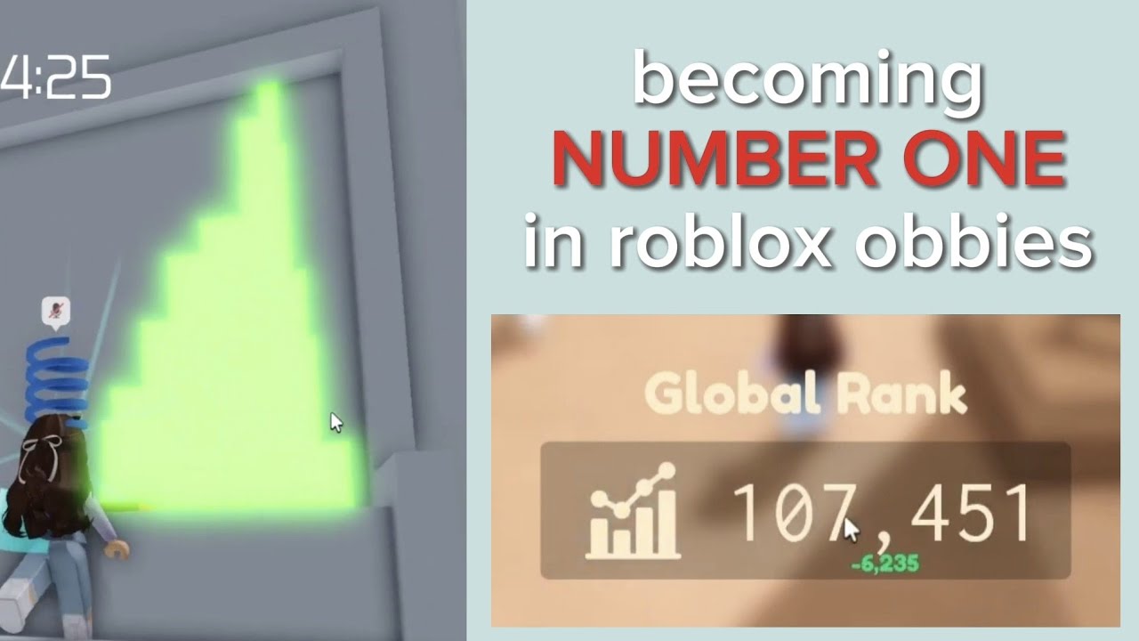 becoming NUMBER ONE at roblox obbies!!! - YouTube