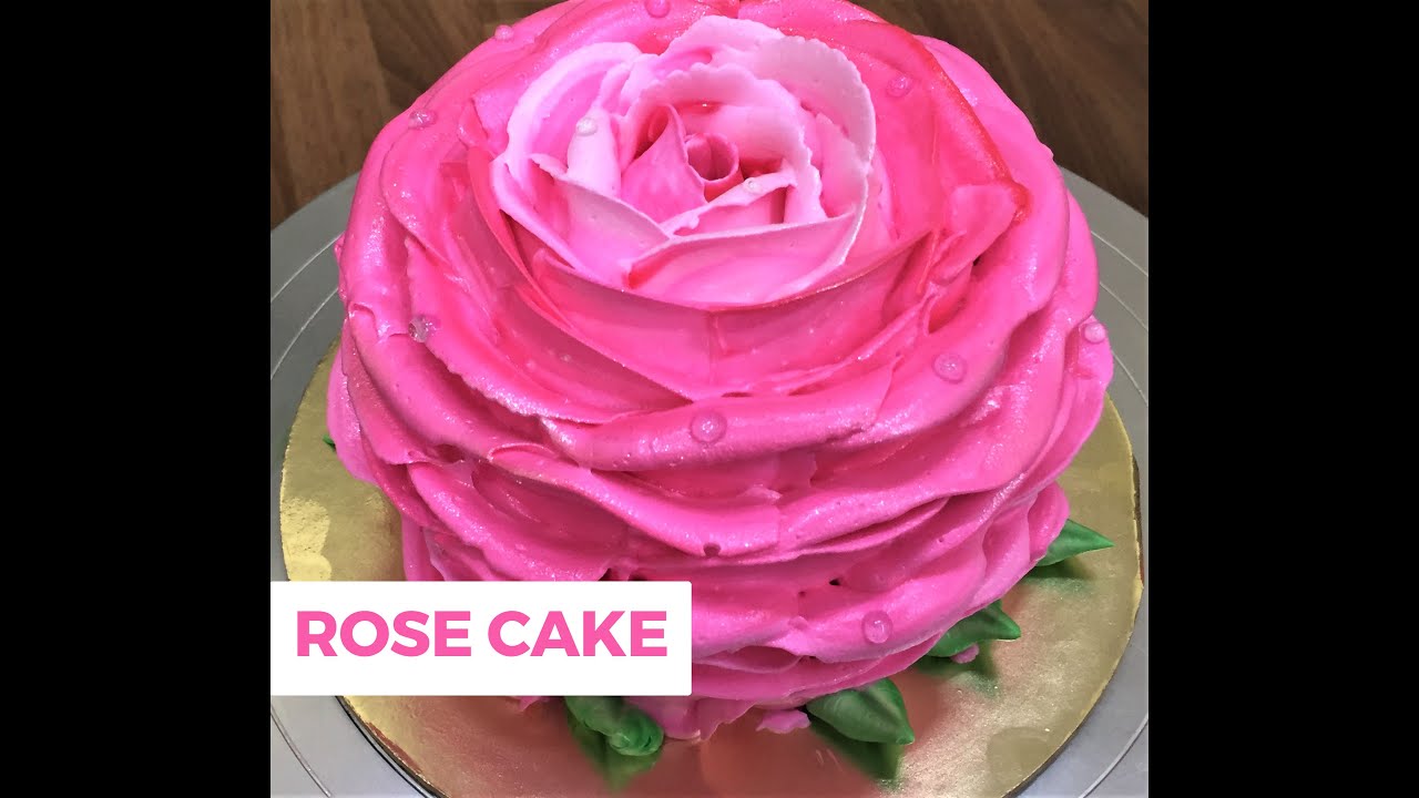 Rose Theme Cake Decoration Ideas - How To Make Rose Cake - Rose Theme ...