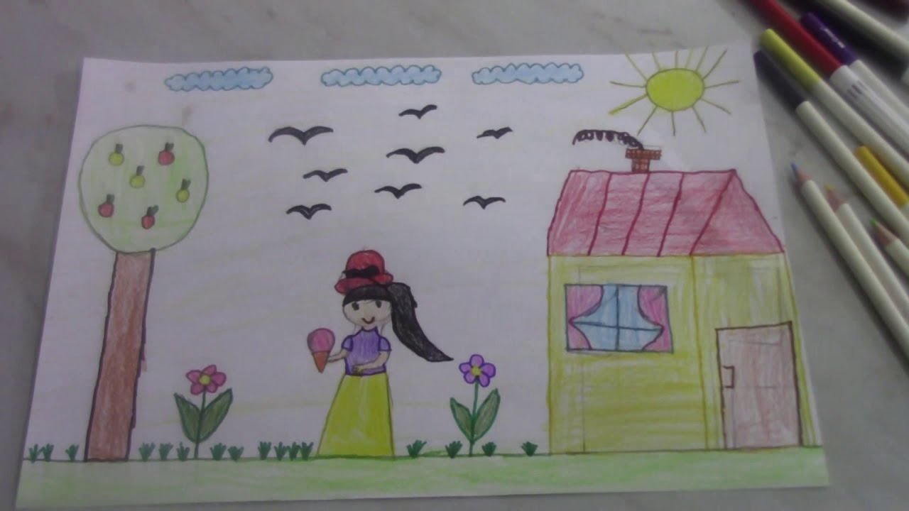 How To Draw A Princess House. Как нарисовать дом принцессы. Nursery ...