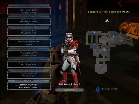 Clone Commander Thire-SWBF2 (Mustafar, Clone Wars Era Mod) - YouTube