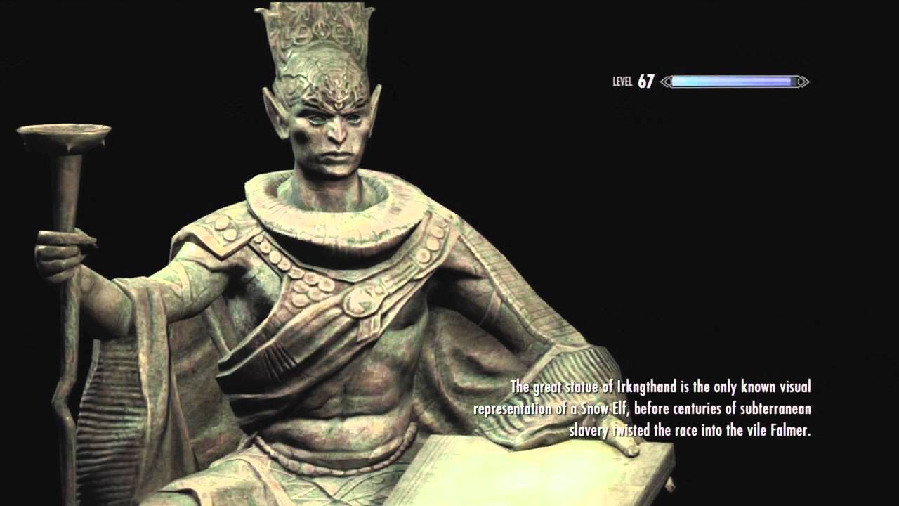 skyrim - load screen - snow elf - YouTube