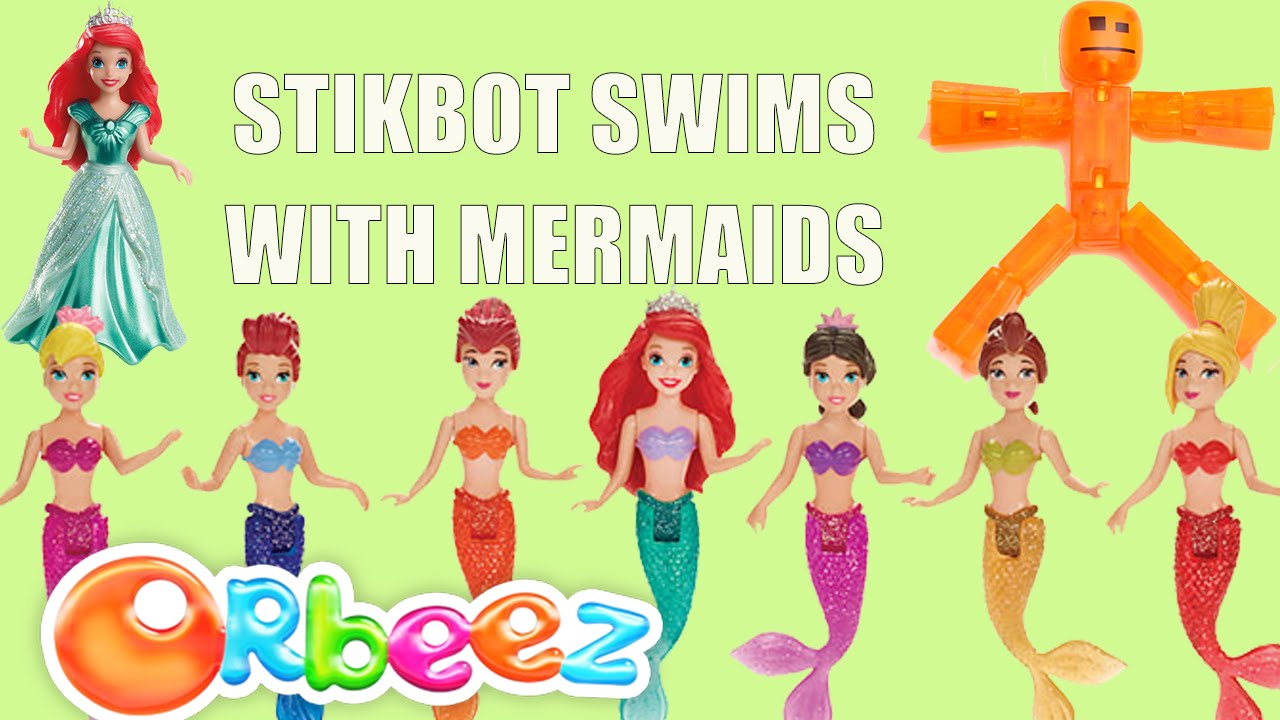 Stikbot Swims With Ariel and Mermaids in Orbeez Stop Motion and other ...