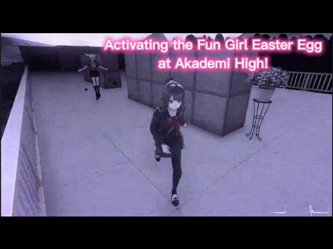 Yandere Simulator - Activating the Fun Girl Easter Egg! - YouTube