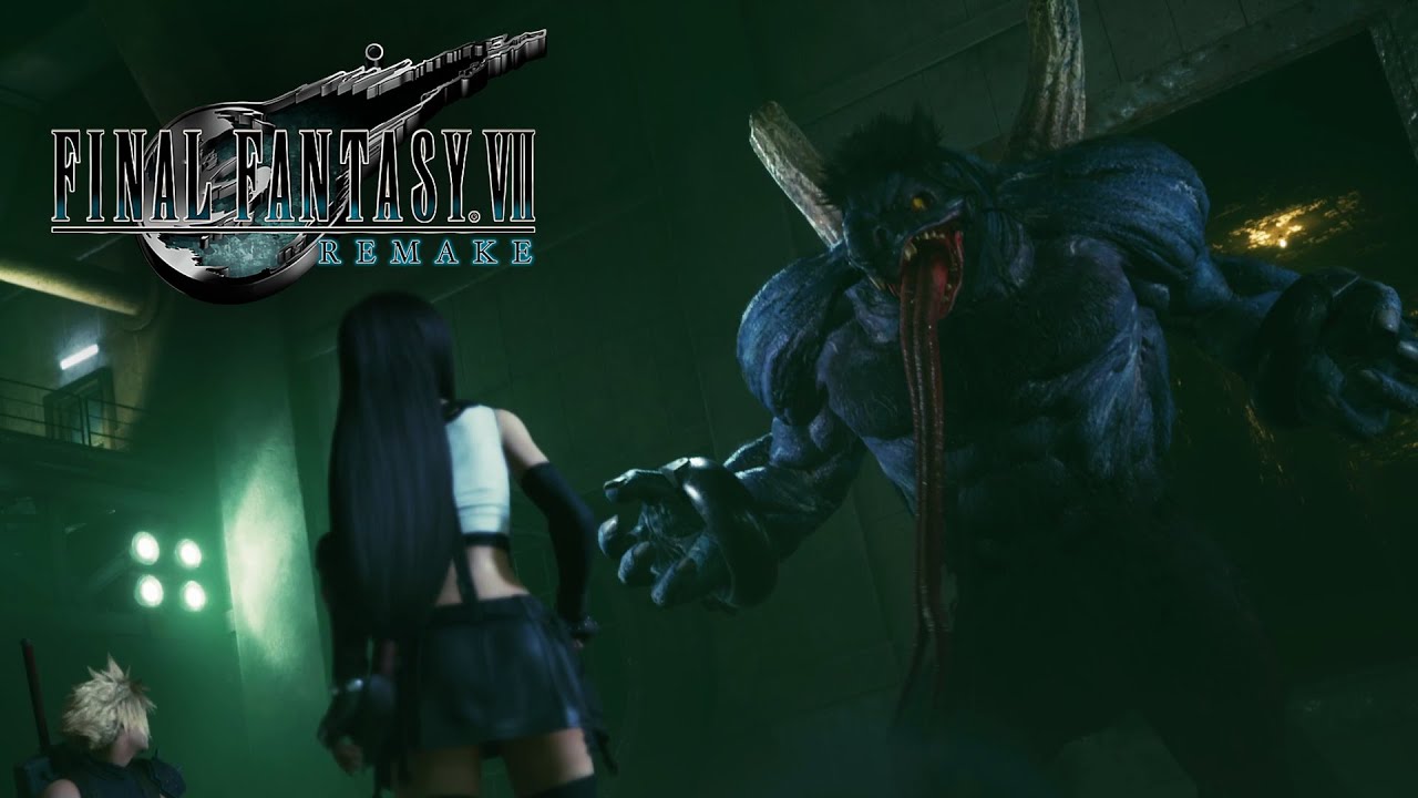 Final Fantasy 7 Remake Cloud, Tifa, Aerith vs Abzu - YouTube
