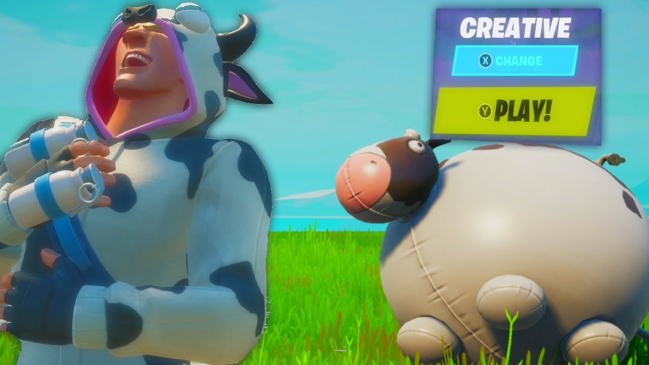 I Used The Inflate-A-Bull In Fortnite Creative Early.. - YouTube