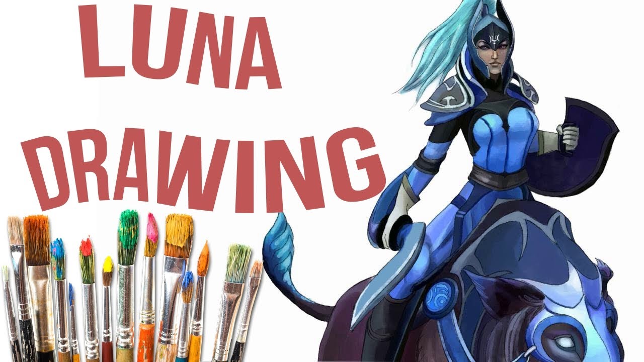 Dota 2 Drawing | How to Draw Luna |step by step Drawing - YouTube