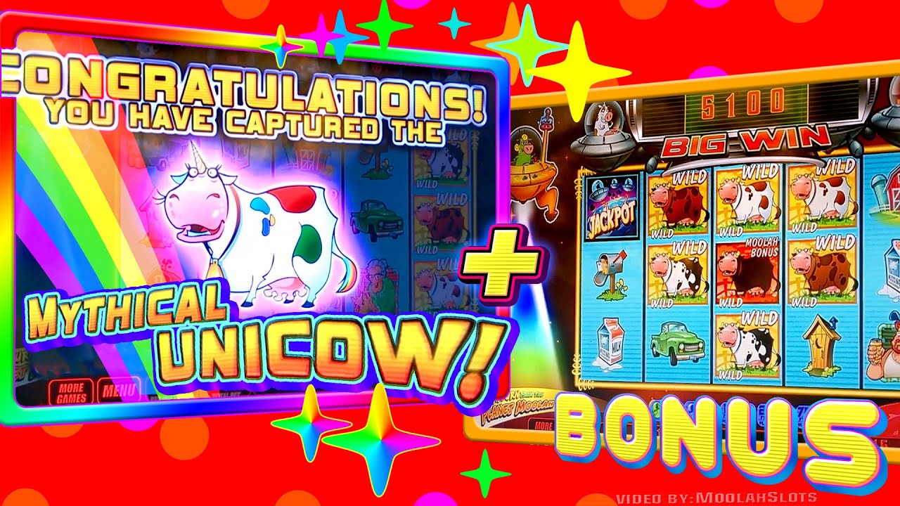 The Unicow + Bonus!!! Invaders Return From the Planet Moolah - 1c WMS ...