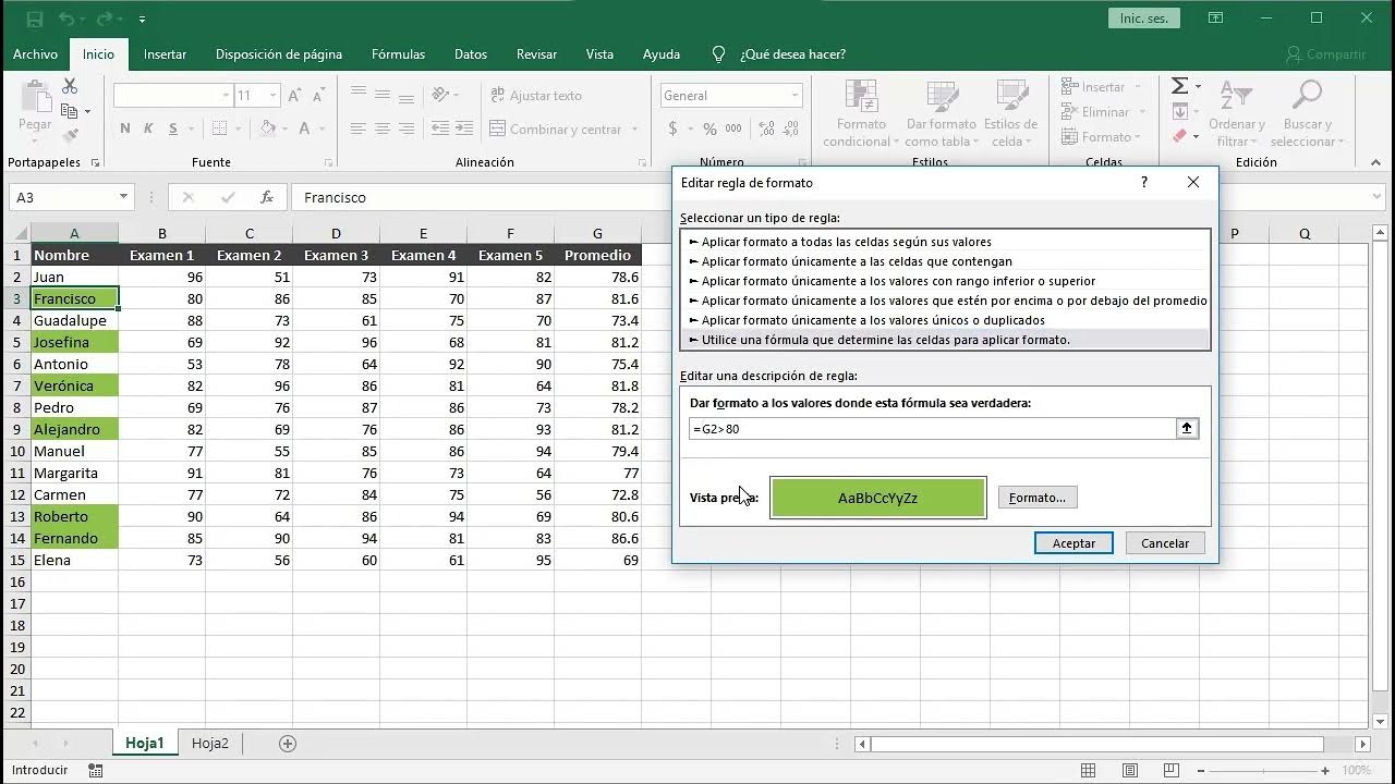 Resaltar toda la fila con formato condicional en Excel - YouTube