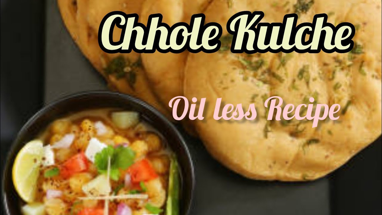 Authentic Chhole Kulche: North Indian Street Food | Oil less Recipe ...