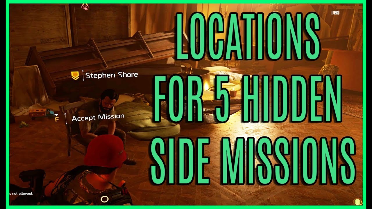 The Division 2 | 5 Secret Side Missions And 5 Secret Weapon Mods. - YouTube