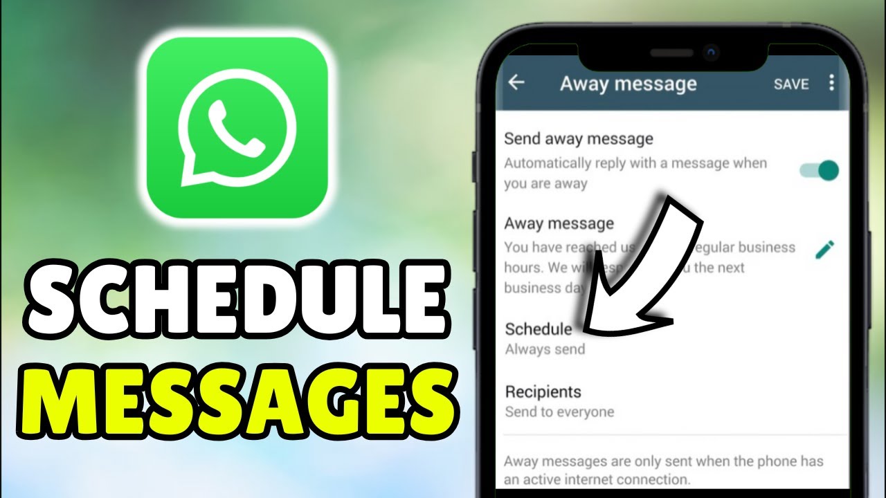 How To Schedule Messages On Whatsapp Full Tutorial Iphone Iosandroid Youtube