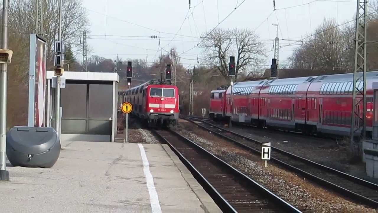 Pociagi na stacji / Zuge in Bahnhof Freising [ 24.12.2012 ] - YouTube