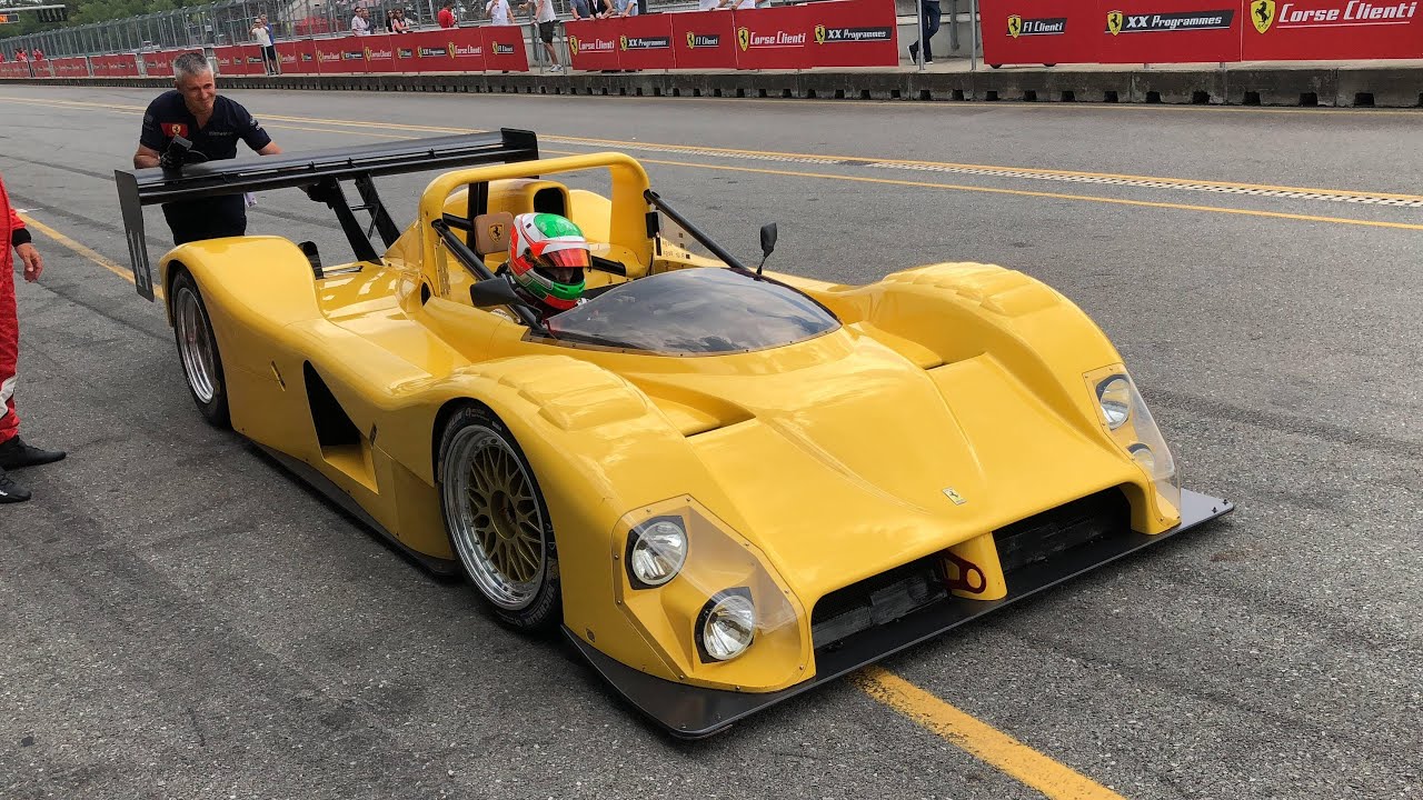 Ferrari 333 SP pure V12 sound, warm up, accelerations & downshifts ...