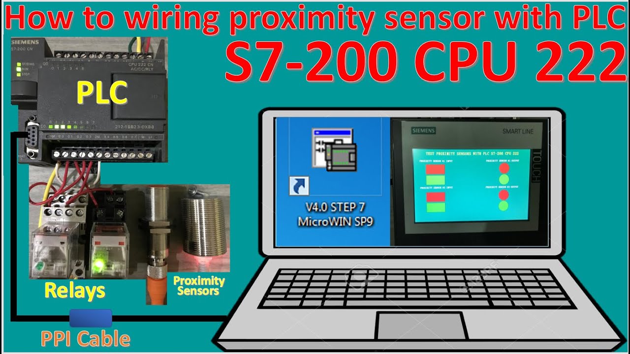 How to wiring Proximity sensors NPN & PNP type to PLC S7-200 CPU 222 ...